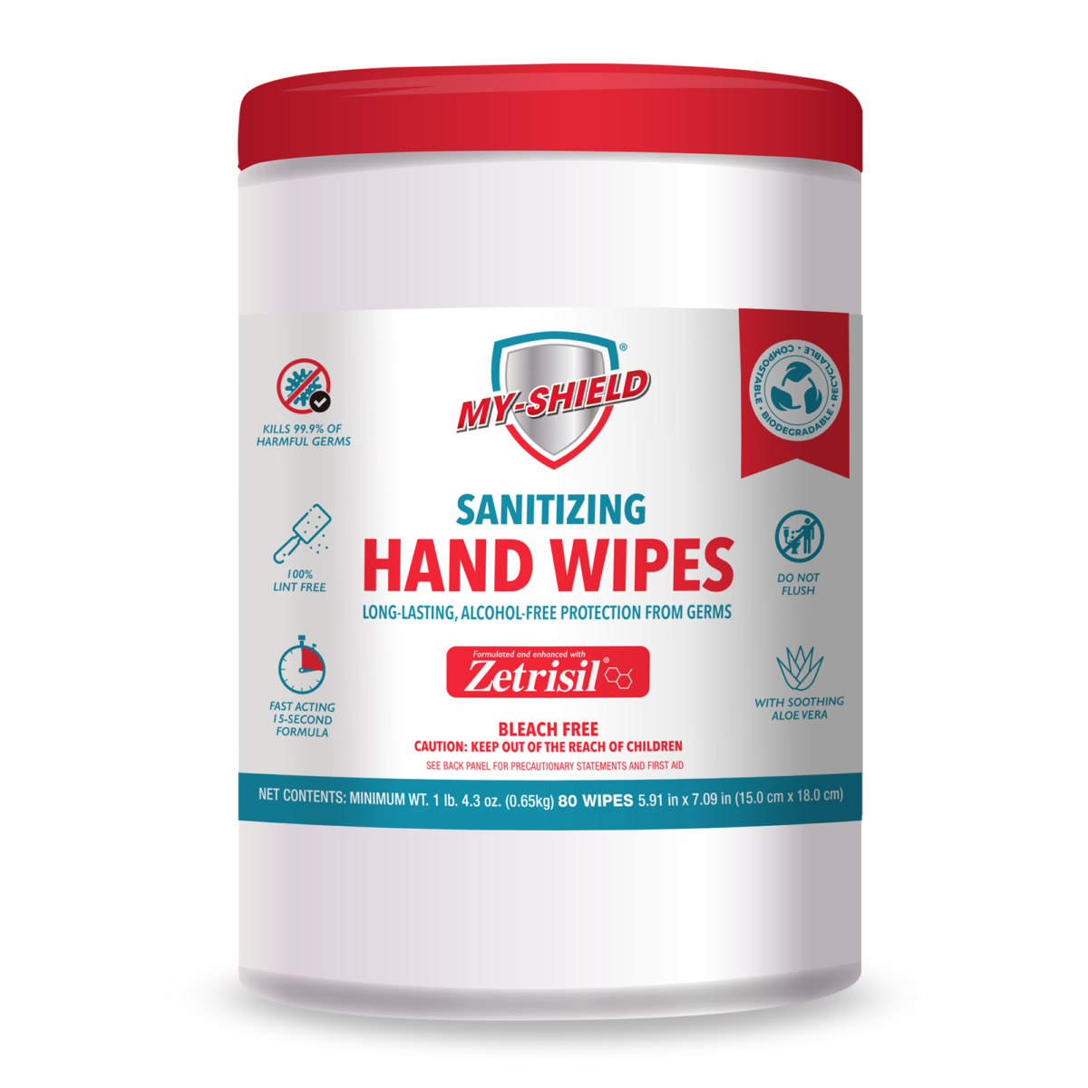 My-shield Sanitizing Hand Wipes 80ct Tub (6-pack) – ESC Brands, LLC